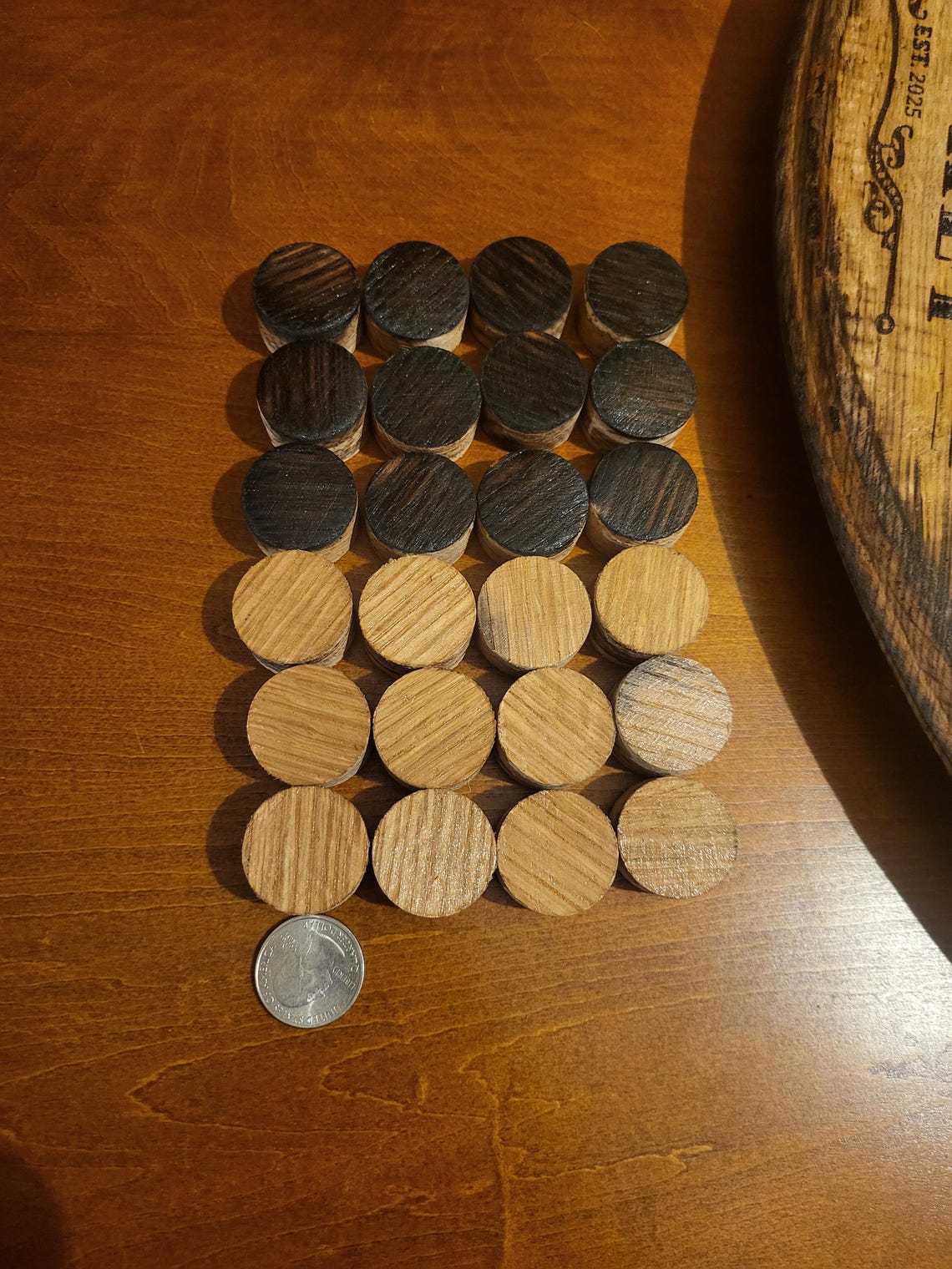 Whisky Barrel Lazy Susan Checkerboard - Etsy