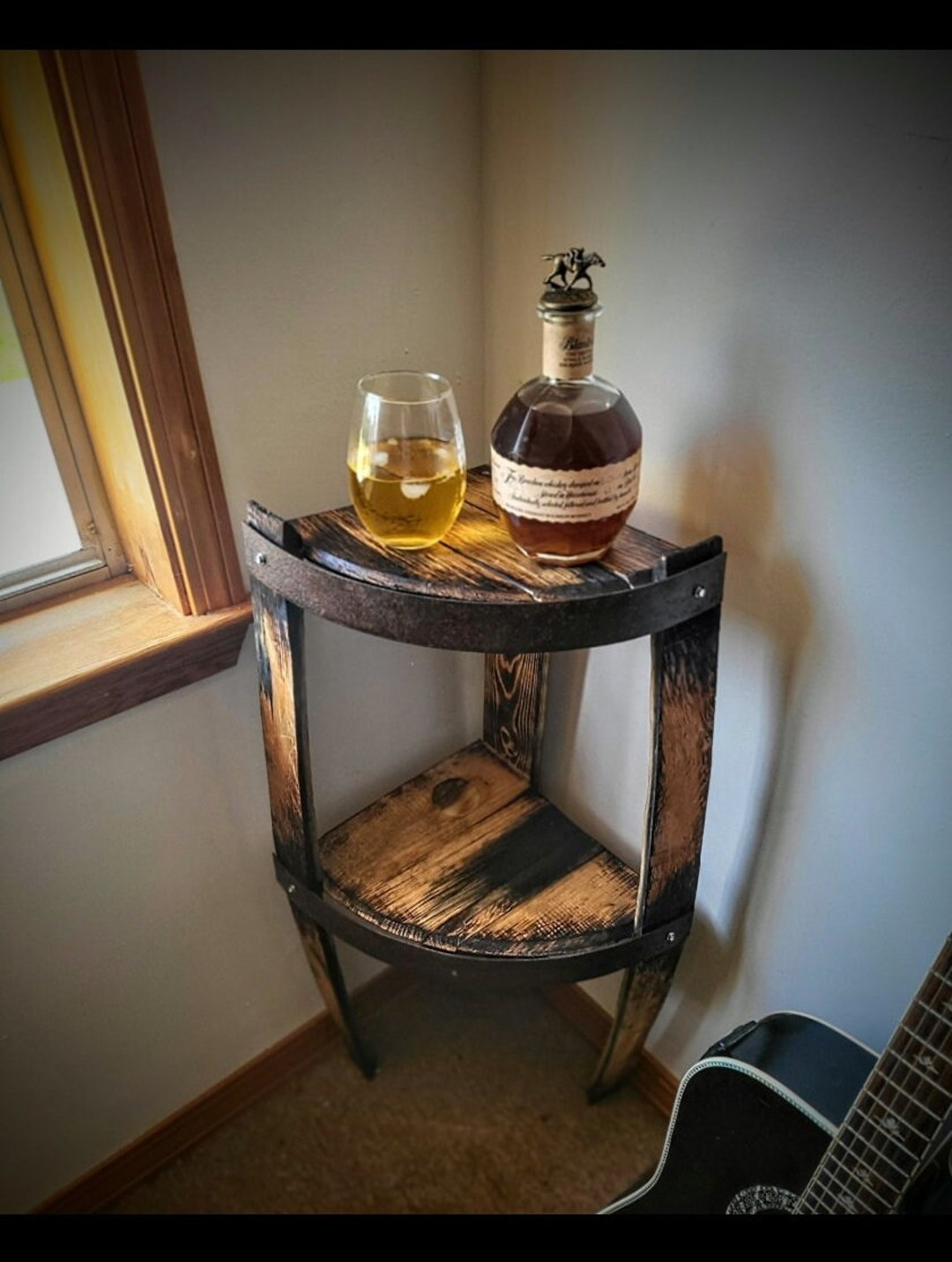 Corner Bourbon Barrel Table - Etsy