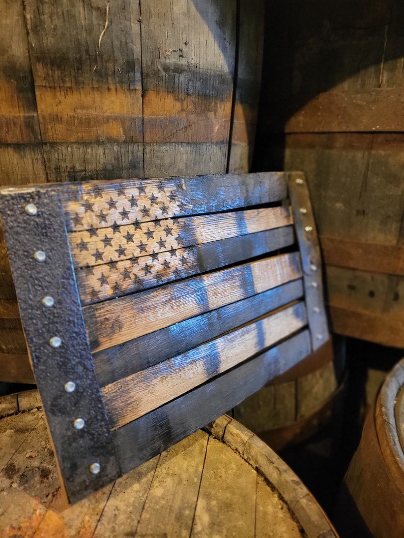 Small Bourbon Barrel Stave Flag - Etsy