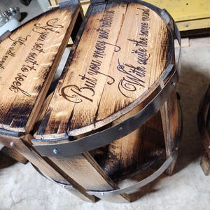 End Table Made From Authentic Whiskey Barrels With Free Custom ...