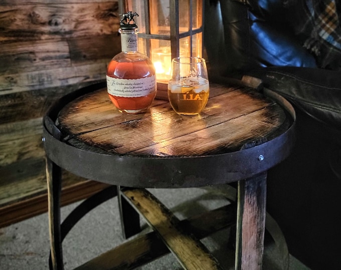 Bourbon Barrel End Table - Etsy
