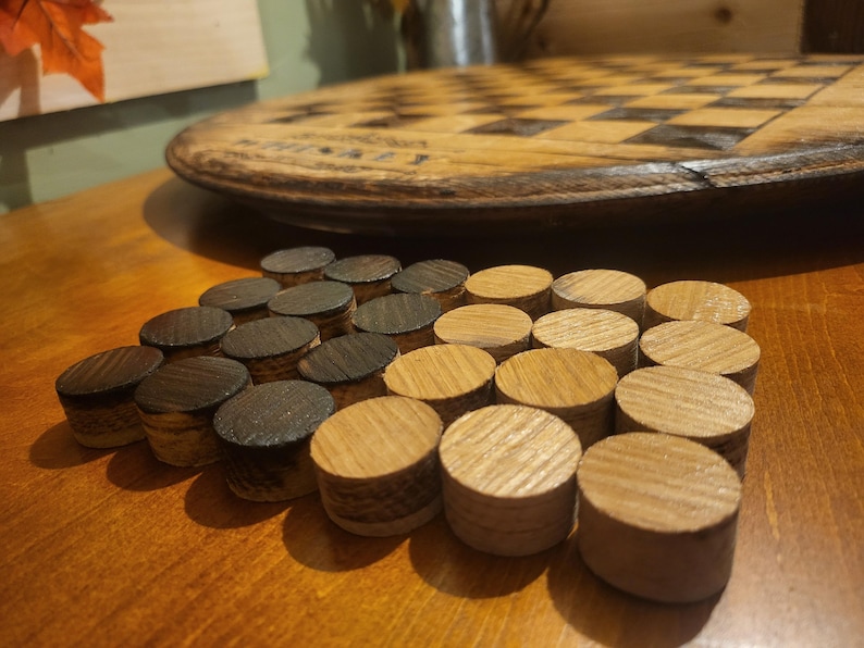 Whisky Barrel Lazy Susan Checkerboard - Etsy