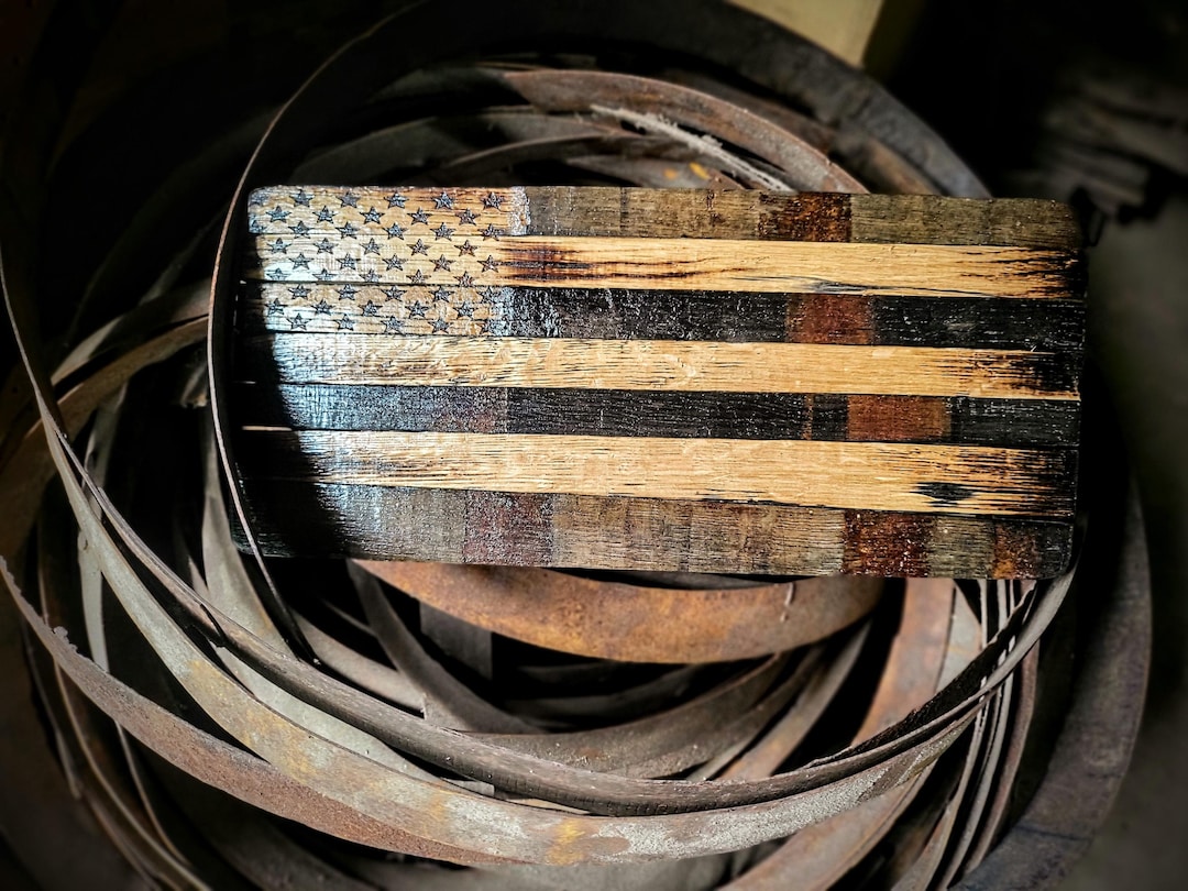 Small Bourbon Barrel Stave Flag - Etsy