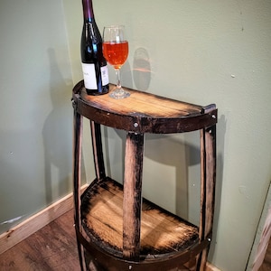 Half Bourbon Barrel Table - Etsy