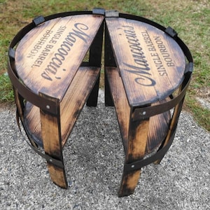 End Table Made From Authentic Whiskey Barrels With Free Custom ...