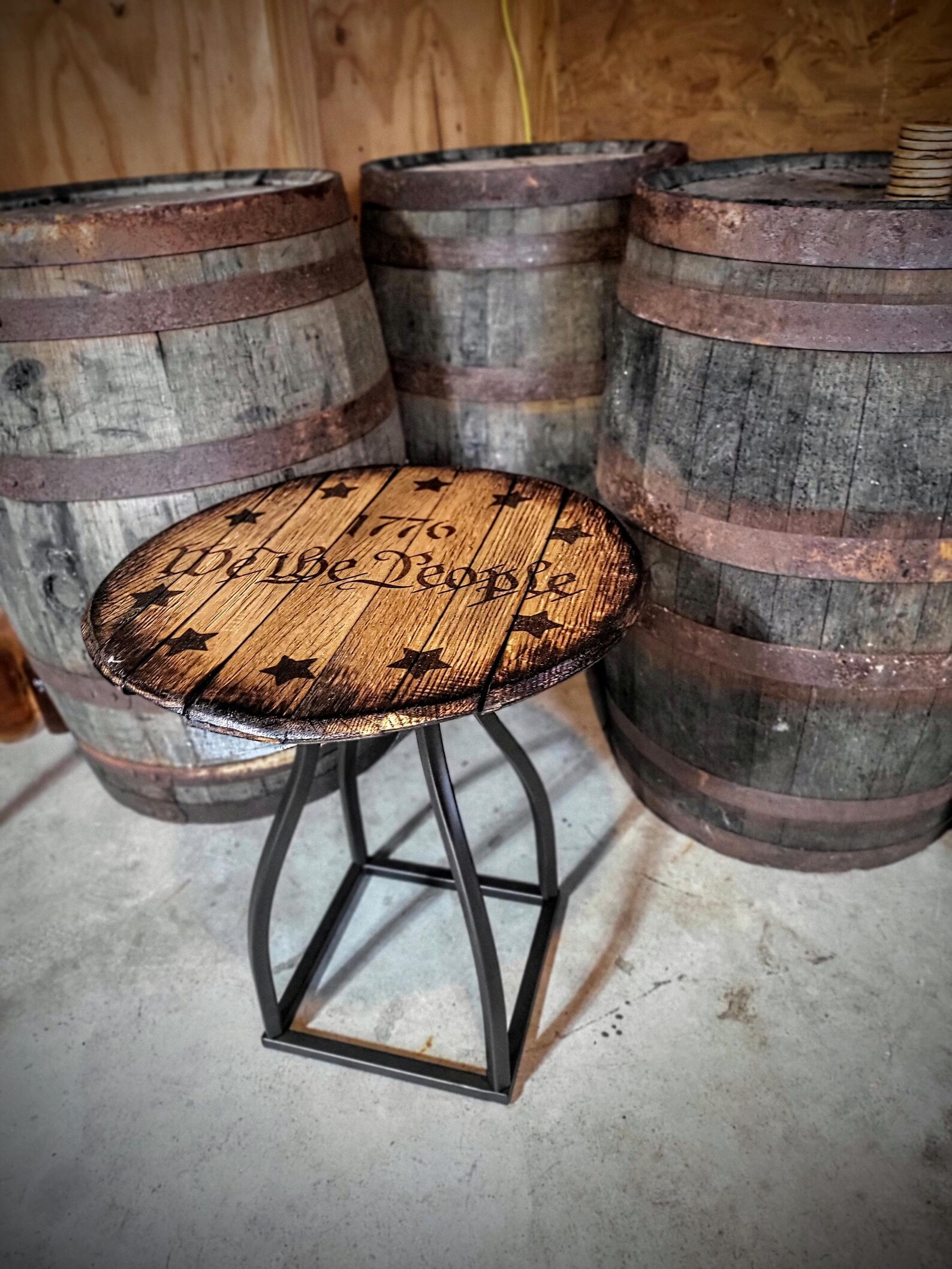 100% Customizable Bourbon Barrel End Table!! - Etsy