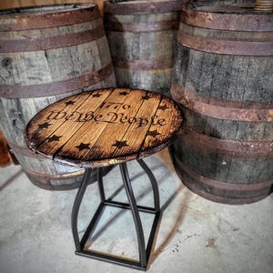100% Customizable Bourbon Barrel End Table!! - Etsy