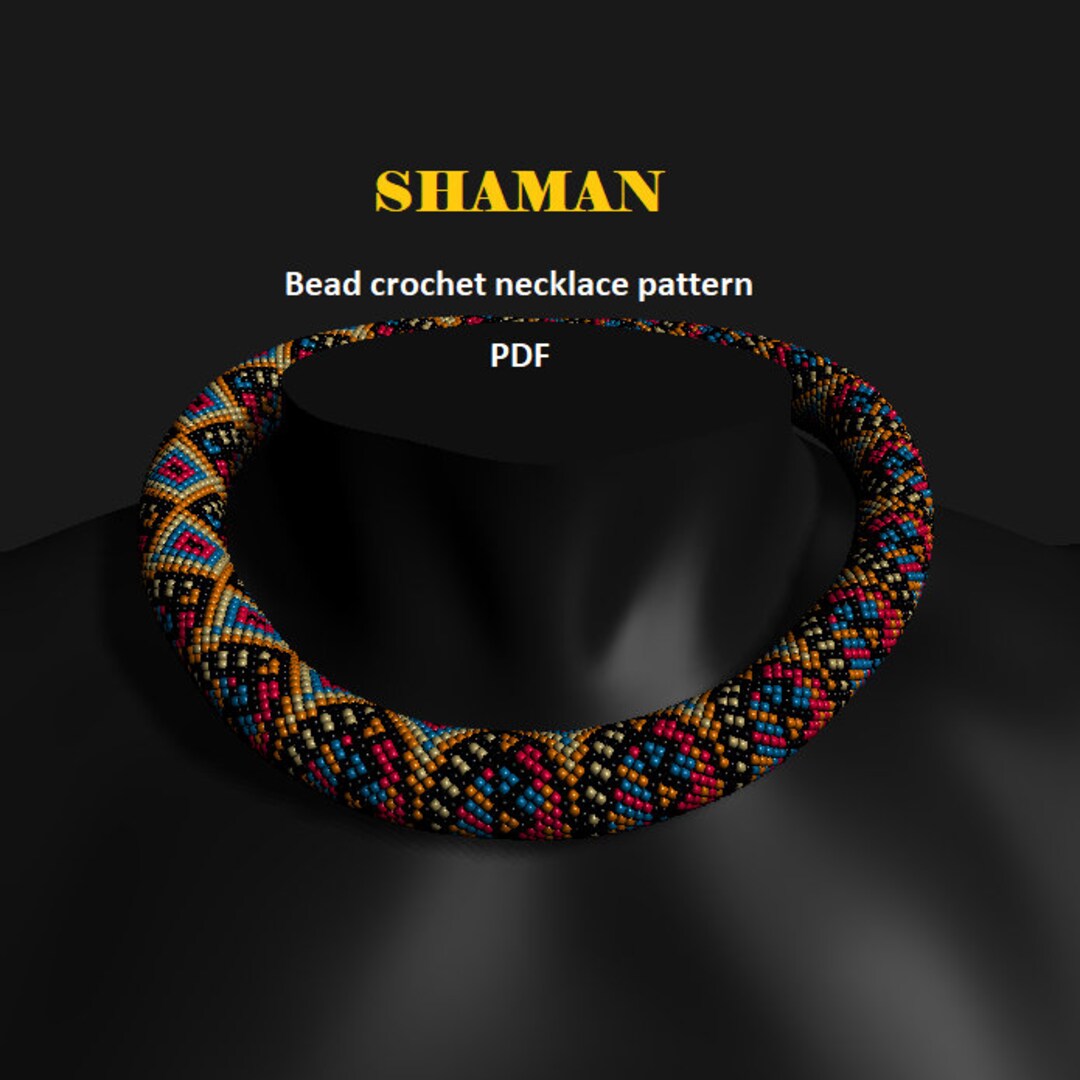 Shaman. Gift Idea for Him. Bead Crochet Rope Pattern,beaded Necklace ...