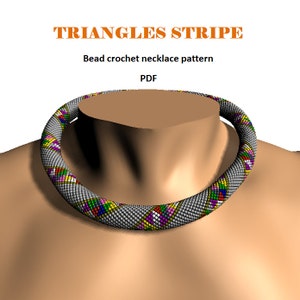 Triangles Stripe. Bead Crochet Rope Pattern, PDF Pattern, DIY, Beaded ...