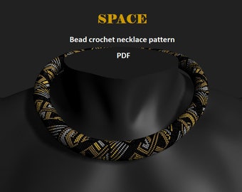 Red Roses. Bead Crochet Rope Pattern PDF Pattern DIY Beaded Necklace ...