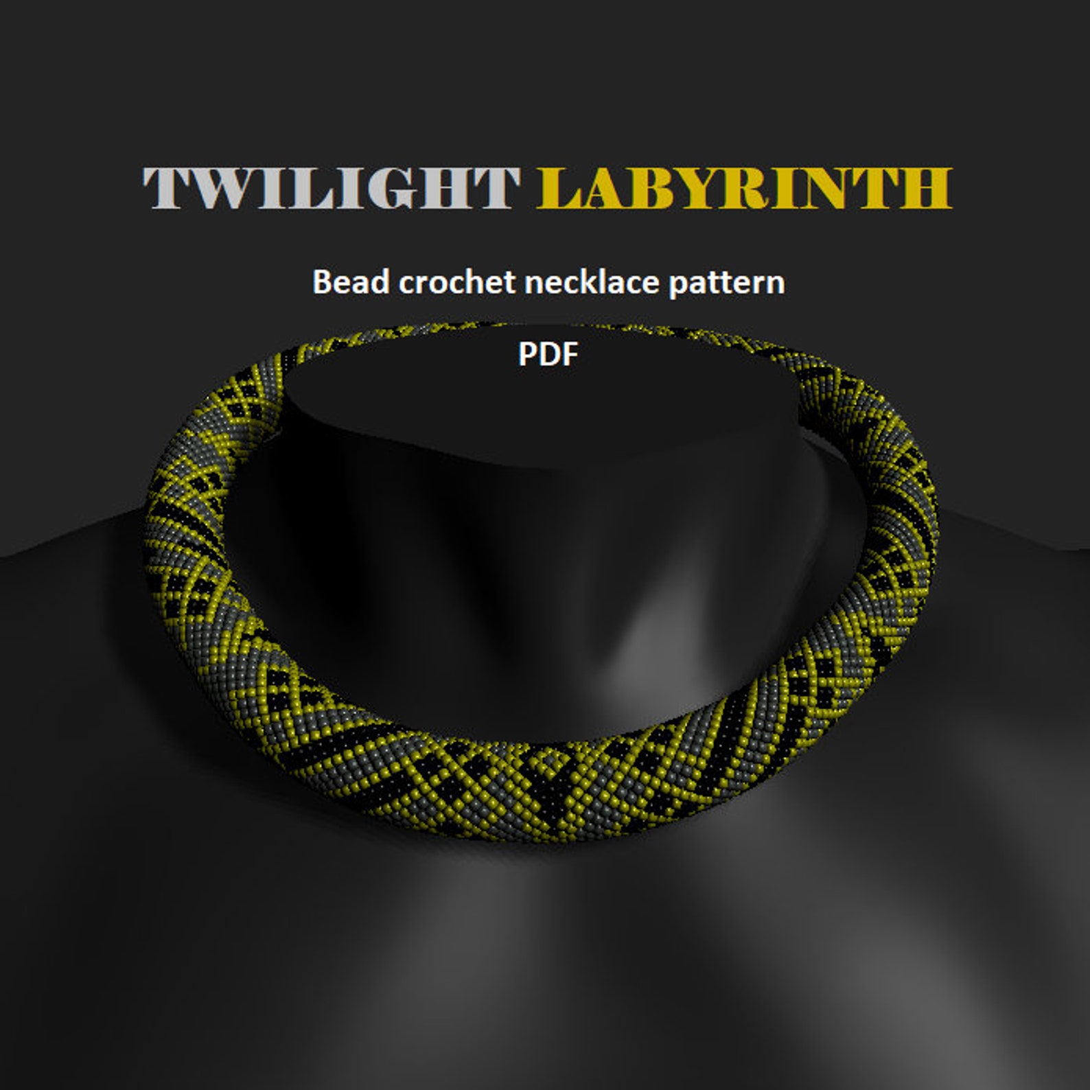Twilight Labyrinth. Bead Crochet Rope Pattern, PDF Pattern, DIY, Beaded ...