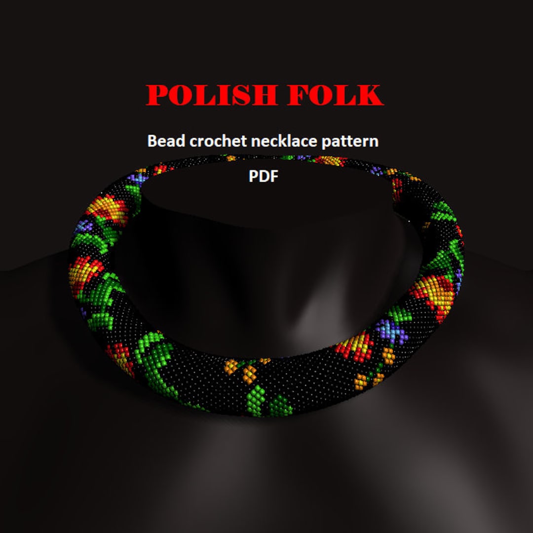 Polish Folk. Bead Crochet Rope Pattern, PDF Pattern, DIY, Beaded ...