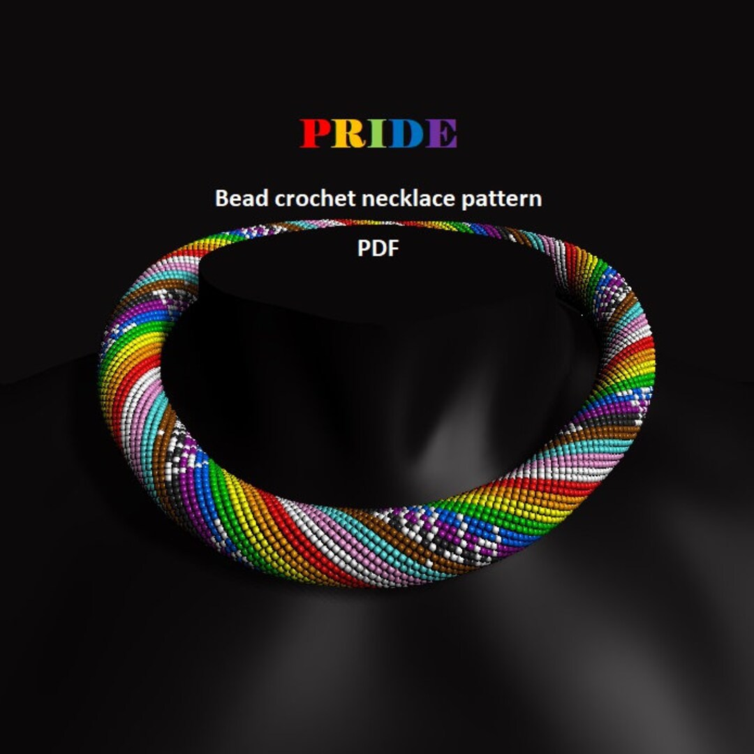 Pride. Bead Crochet Rope Pattern PDF Pattern DIY Beaded Necklace Bead ...