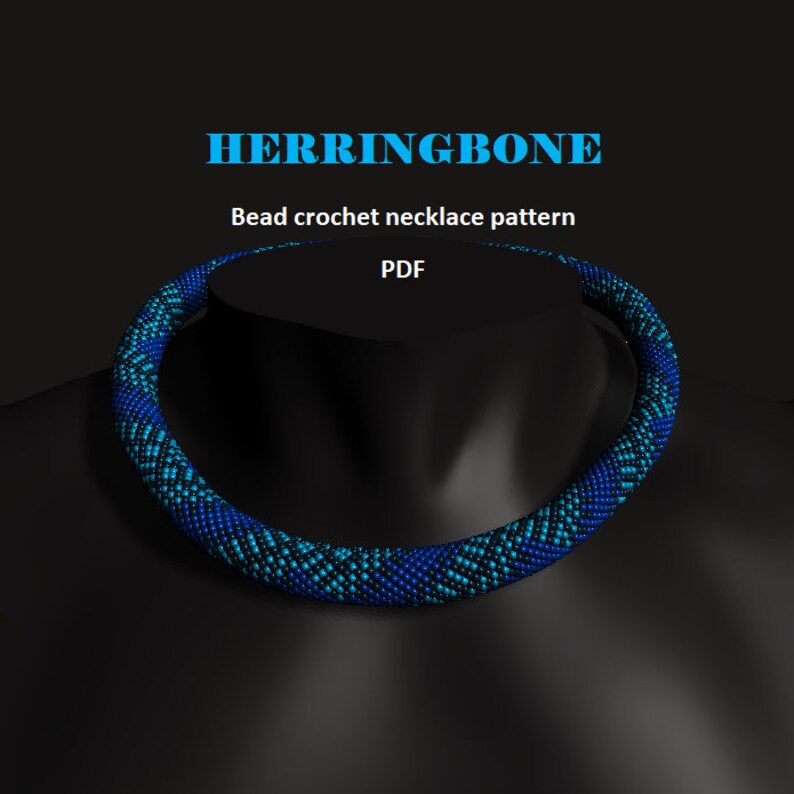 Herringbone. Bead Crochet Rope Pattern, PDF Pattern, Beaded Necklace ...
