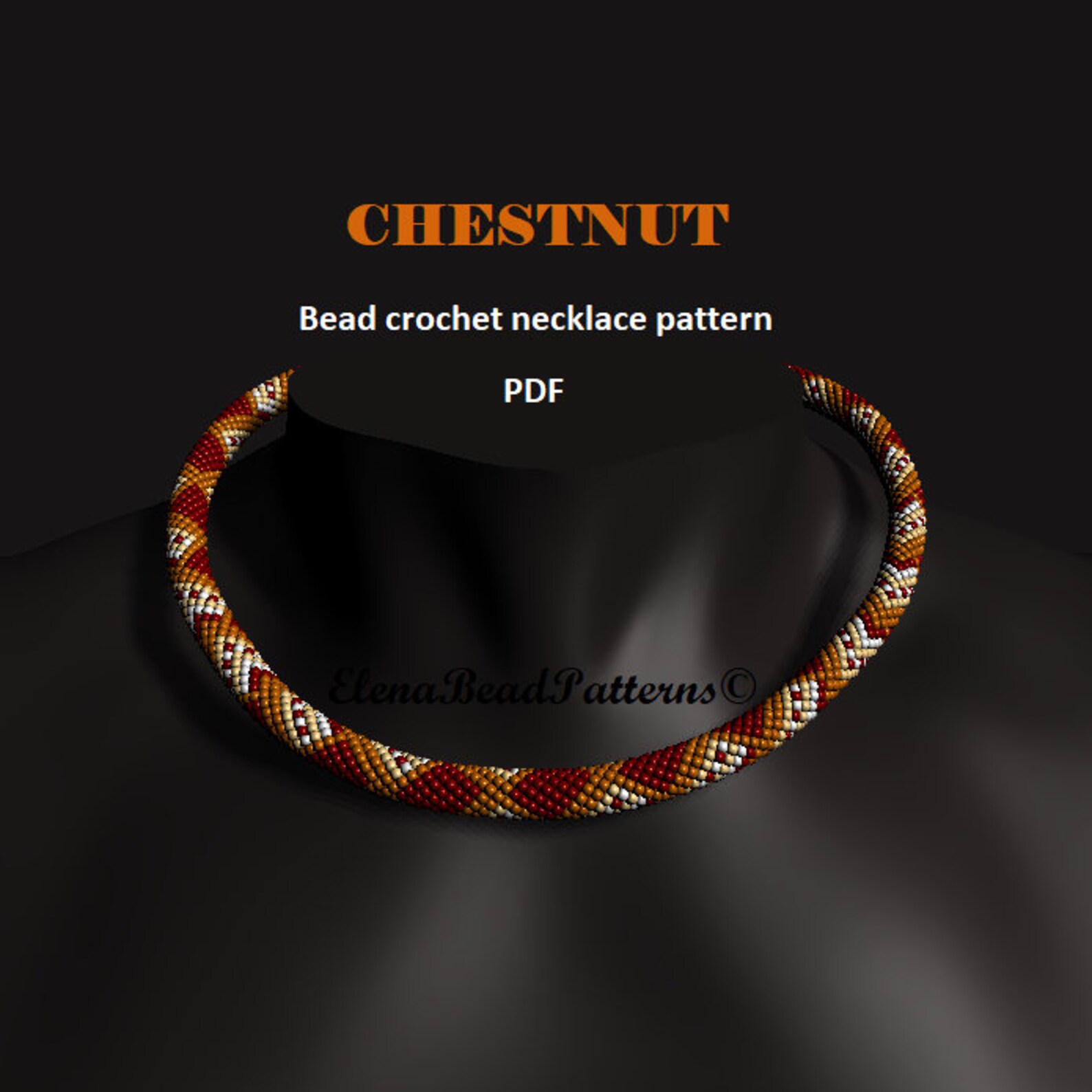 Chestnut. Bead Crochet Rope Pattern, PDF Pattern, DIY, Beaded Necklace ...