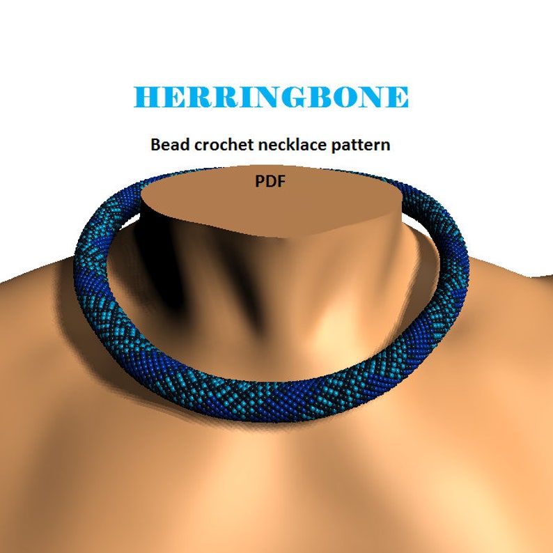 Herringbone. Bead Crochet Rope Pattern, PDF Pattern, Beaded Necklace ...