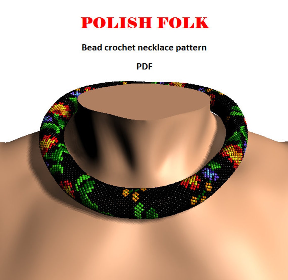 Polish Folk. Bead Crochet Rope Pattern, PDF Pattern, DIY, Beaded ...