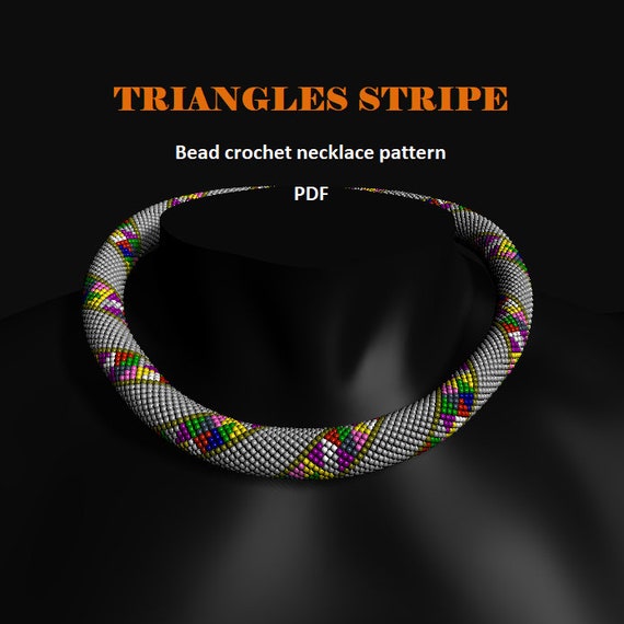 Triangles Stripe. Bead Crochet Rope Pattern PDF Pattern DIY - Etsy