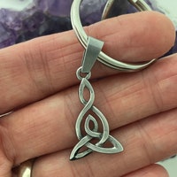 Celtic Knot Charm Keyring, Personalized Antique Silver Wax Seal Initial ...