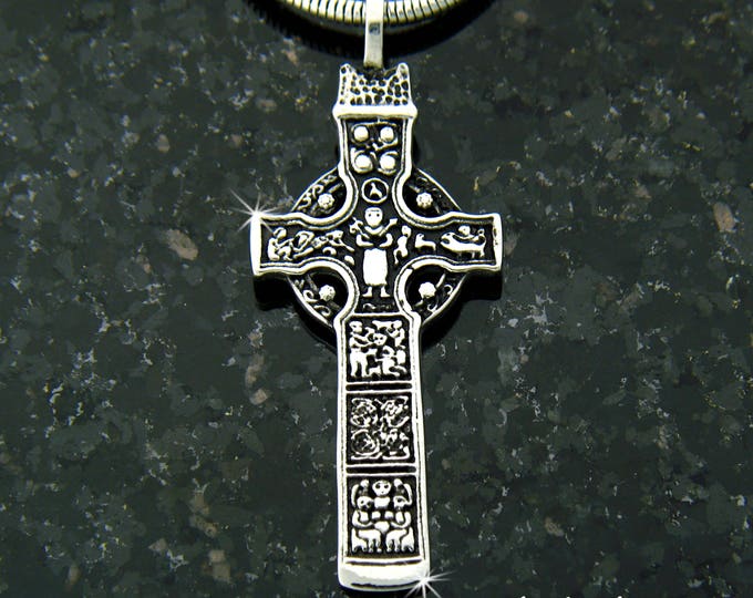 Durrow High Cross Necklace, S147, Celtic Cross, Irish Cross, Christian ...