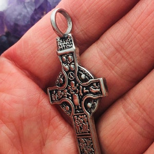 Durrow High Cross Necklace, S147, Celtic Cross, Irish Cross, Christian ...