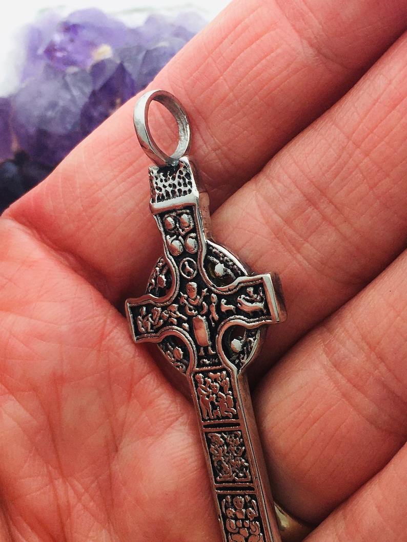 Durrow High Cross Necklace S147 Celtic Cross Irish Cross - Etsy