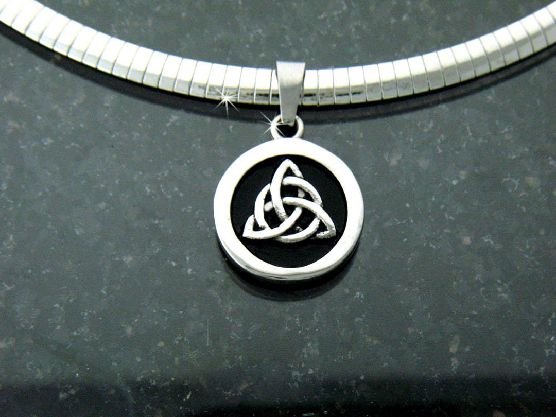 Trinity Strength Pendant W/16"-20" Adjustable 6mm Flat Omega Chain(s120 ...