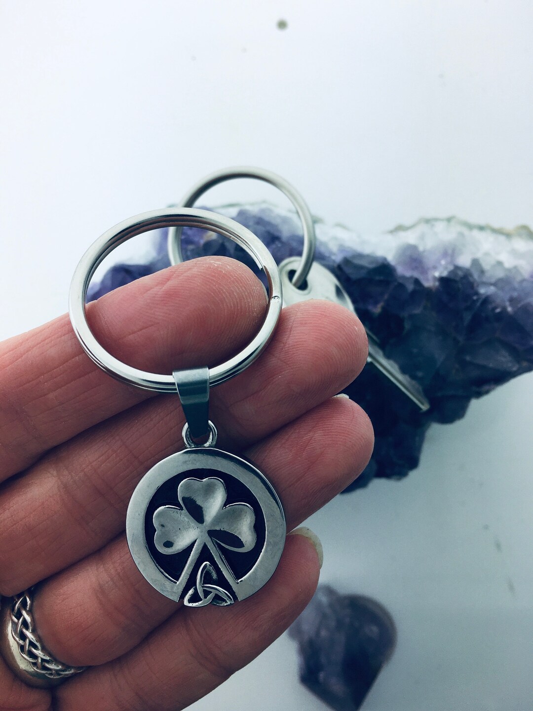 Field of Faith Shamrock/trinity KEY Ring (KEYS310) Irish Key RING - Etsy