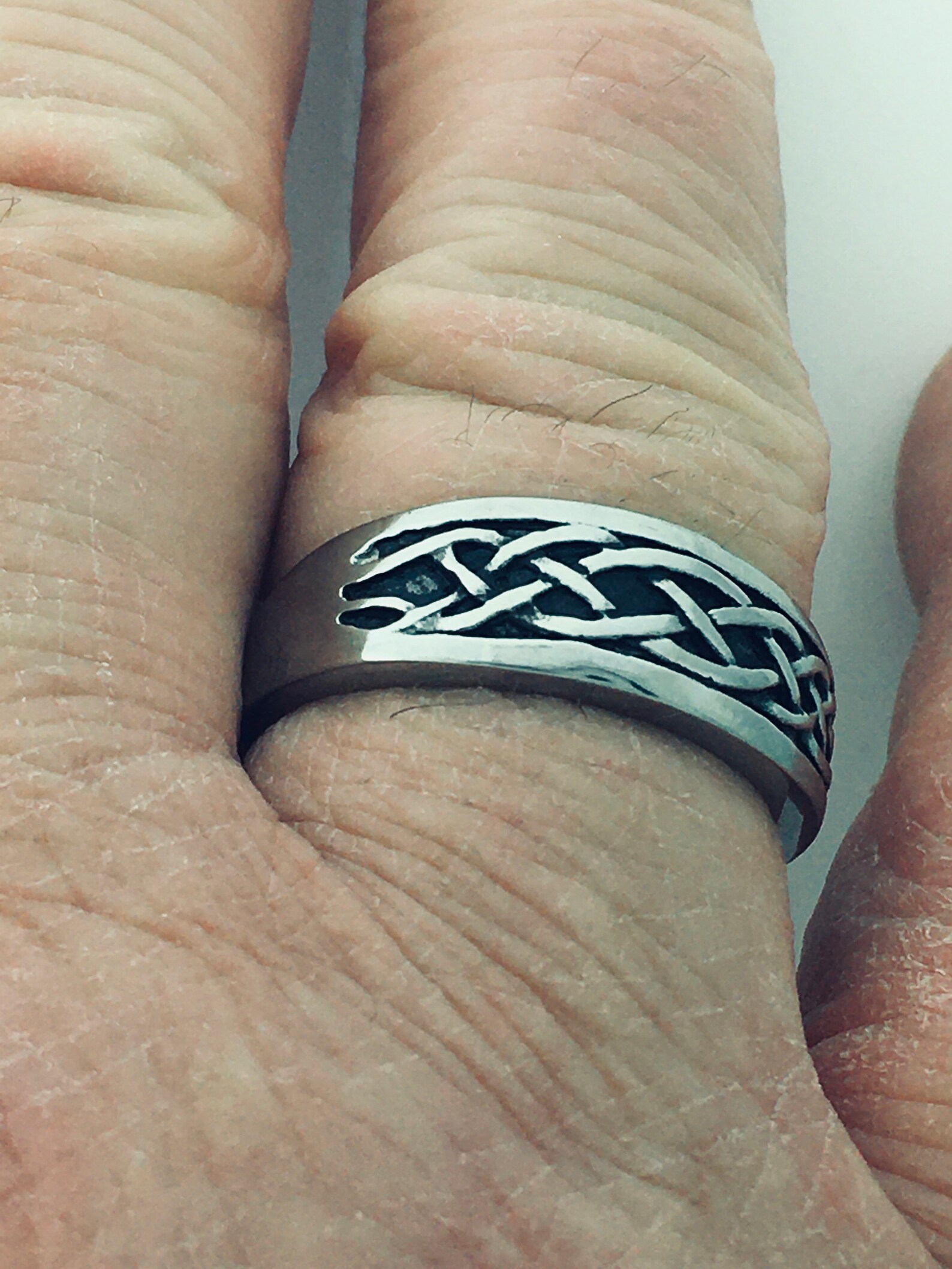 316L Stainless Steel Celtic Knot Steel Ring , S50, Irish Ring, Celtic ...