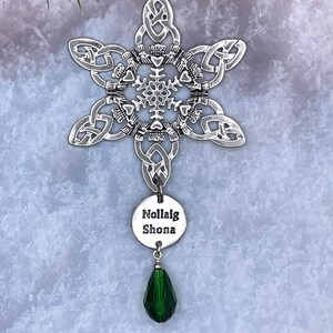 Irish Nollaig Shona Irish Claddagh Snowwonders® Snowflake Ornament ...