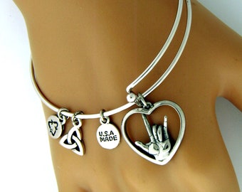 American Sign Language i Love You Heart | Etsy