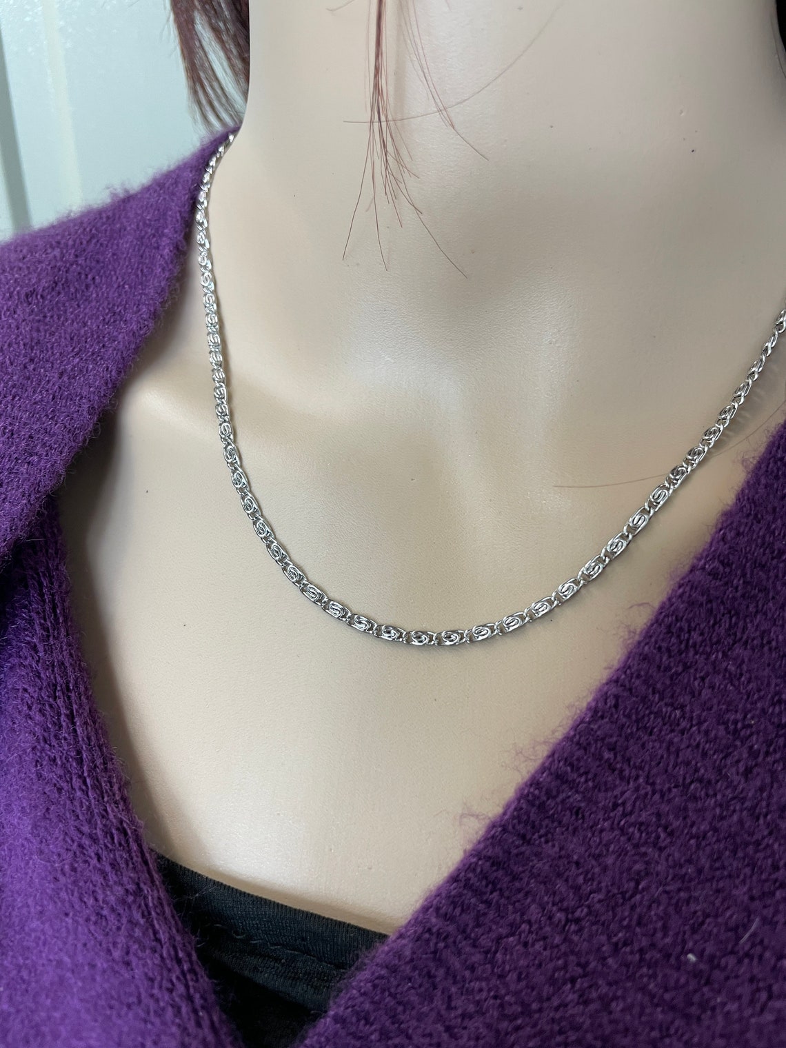 Scroll Chain Pendant Chain. Neck Scroll N4 Chain Necklace - Etsy