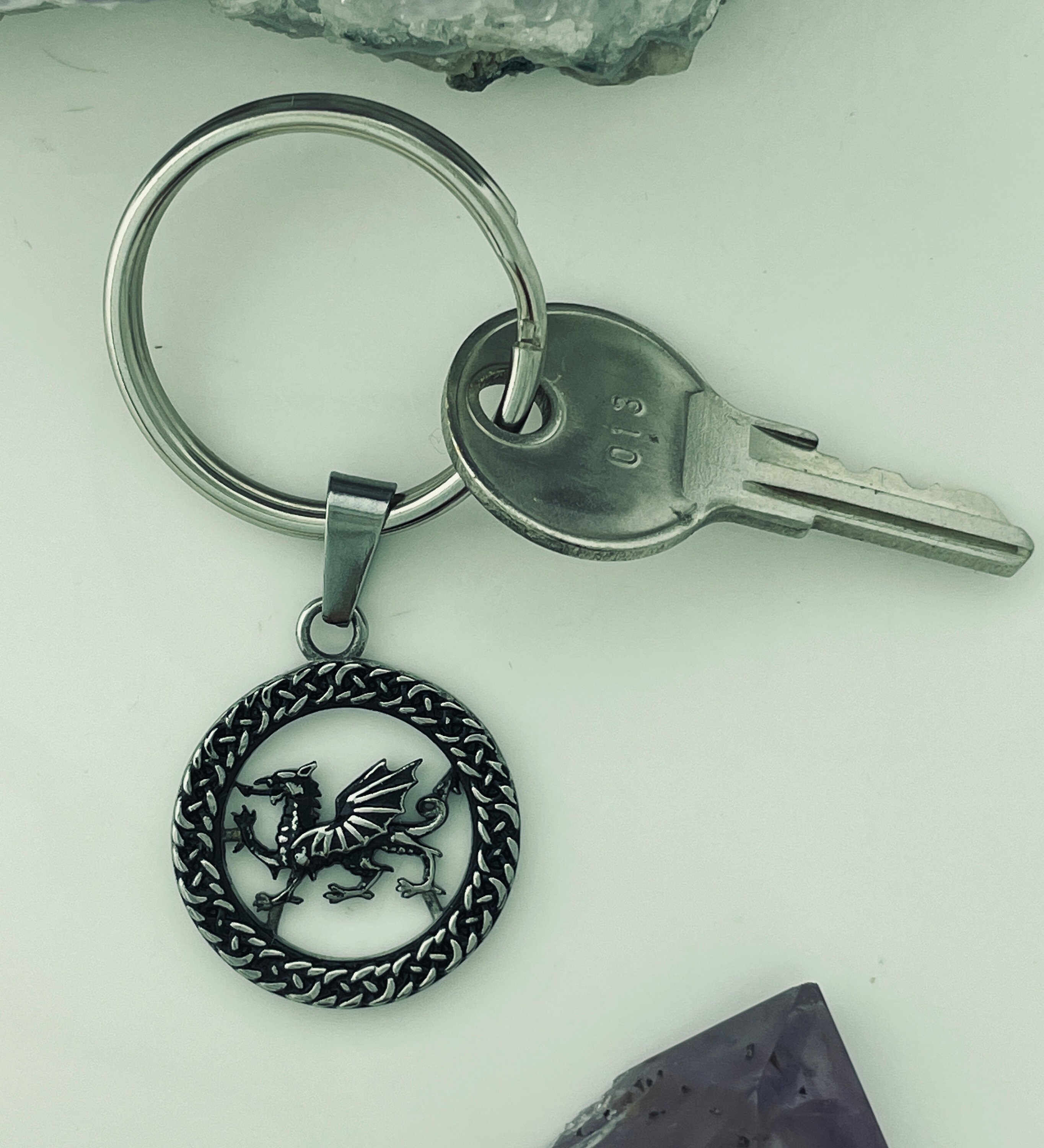 Welsh Dragon KEY RING KEY-S214 Celtic Welsh Dragon Y - Etsy