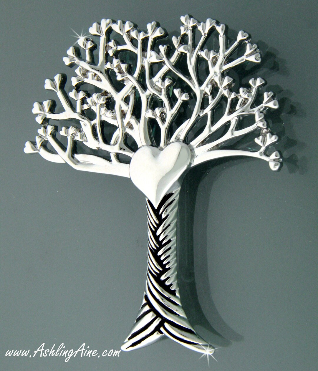 Large Family Tree Brooch, Tree Pin, Child's Rendition of Tree of Life ...