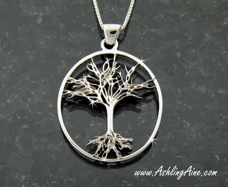 Larger Sterling Silver Family Tree Pendant/necklace Tree of - Etsy Israel