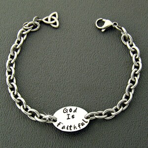 Encourage Me Hand Forged Charm Trinity Knot Bracelets and Anklets ...