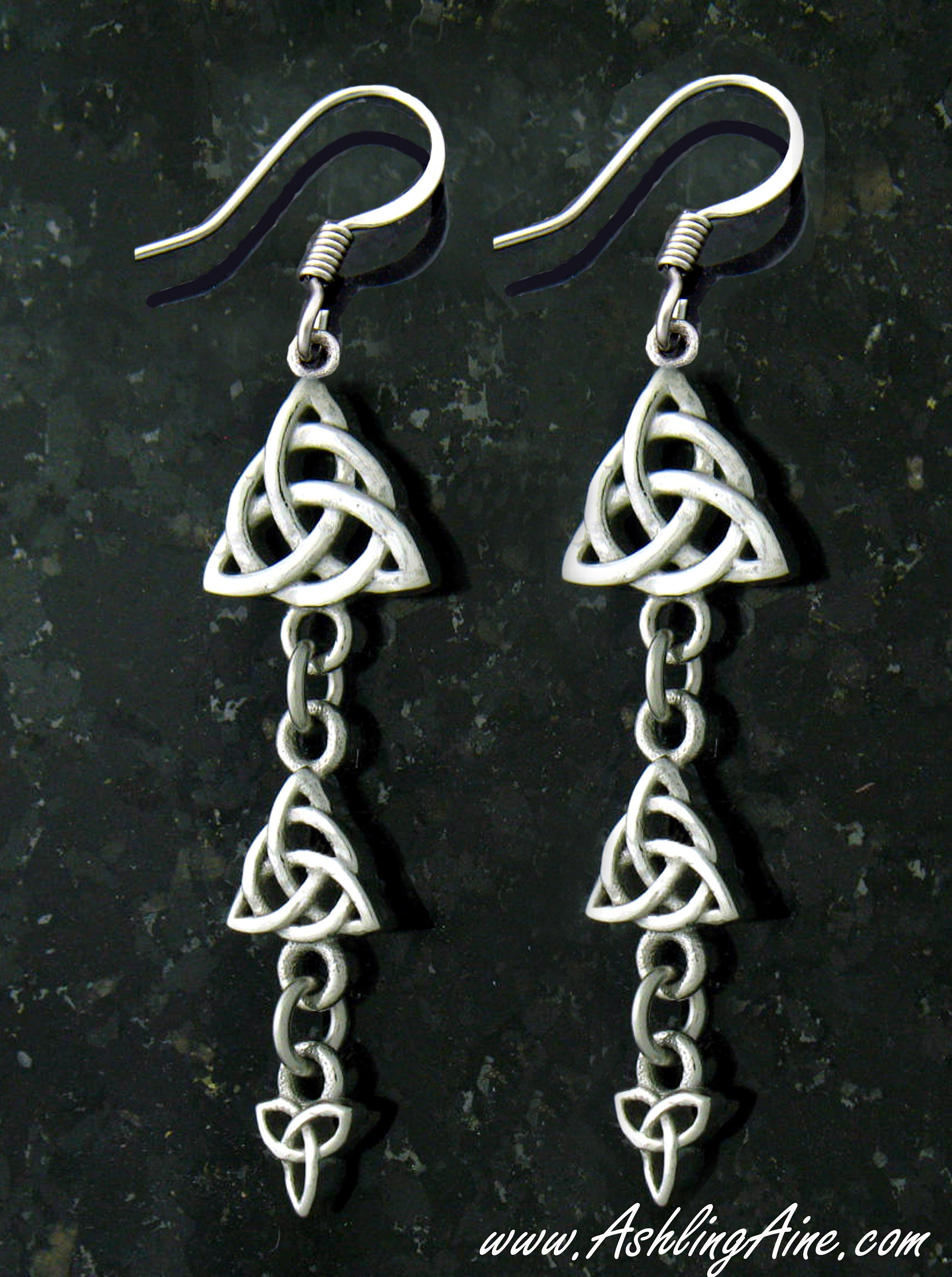 Dainty Triple Trinity Dangle Stainless Steel French Wire - Etsy