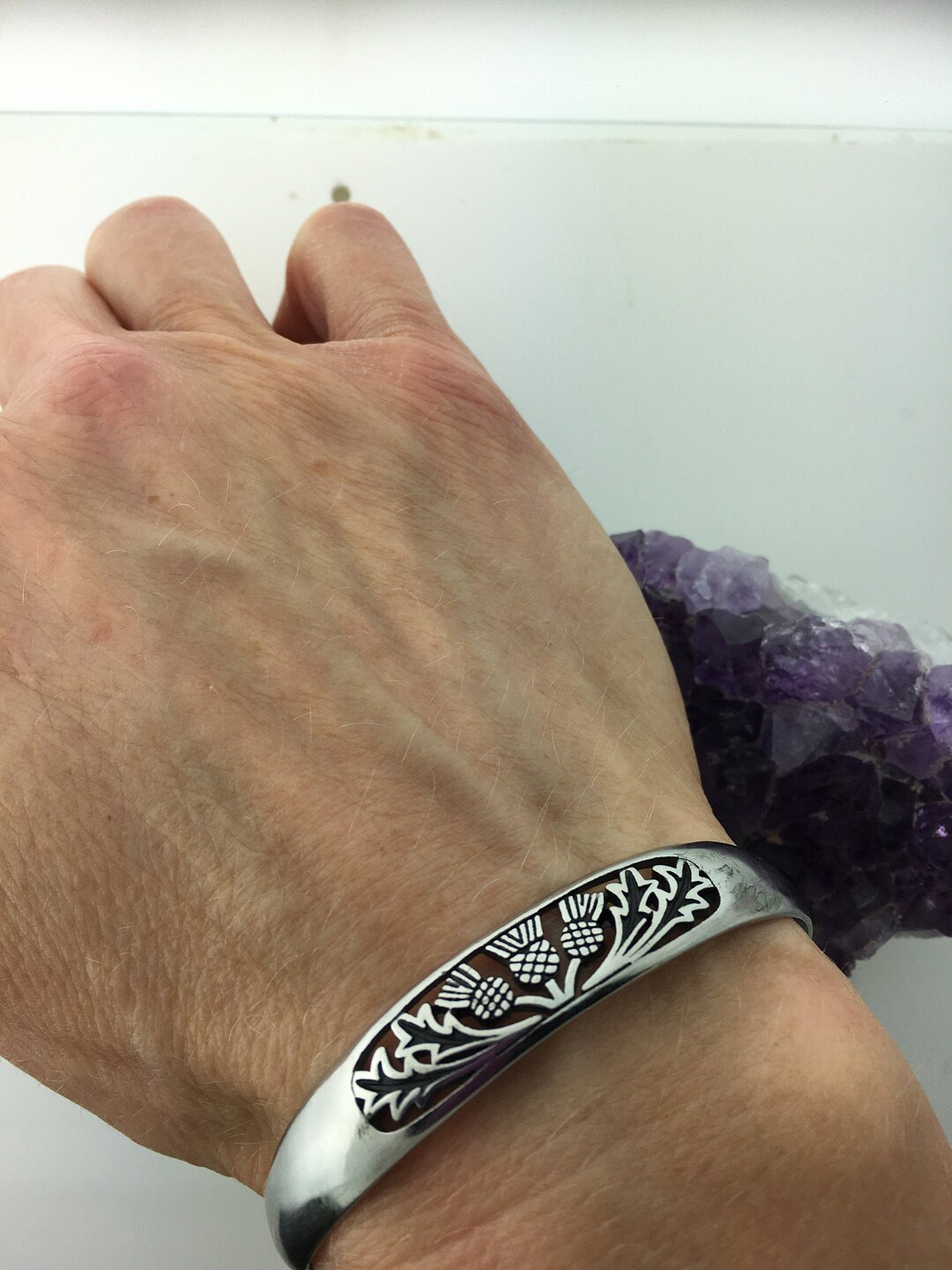 Field of Thistle Scottish Thistle Cuff Bracelet ( S279) Scotland ...