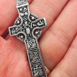 Durrow High Cross Necklace, S147, Celtic Cross, Irish Cross, Christian ...