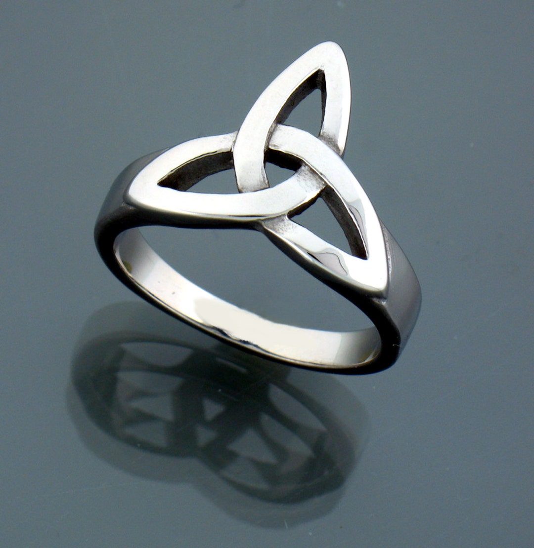 CELTIC Trinity Ring, S32b, Irish Knot Ring, 316L Stainless Steel Bold ...