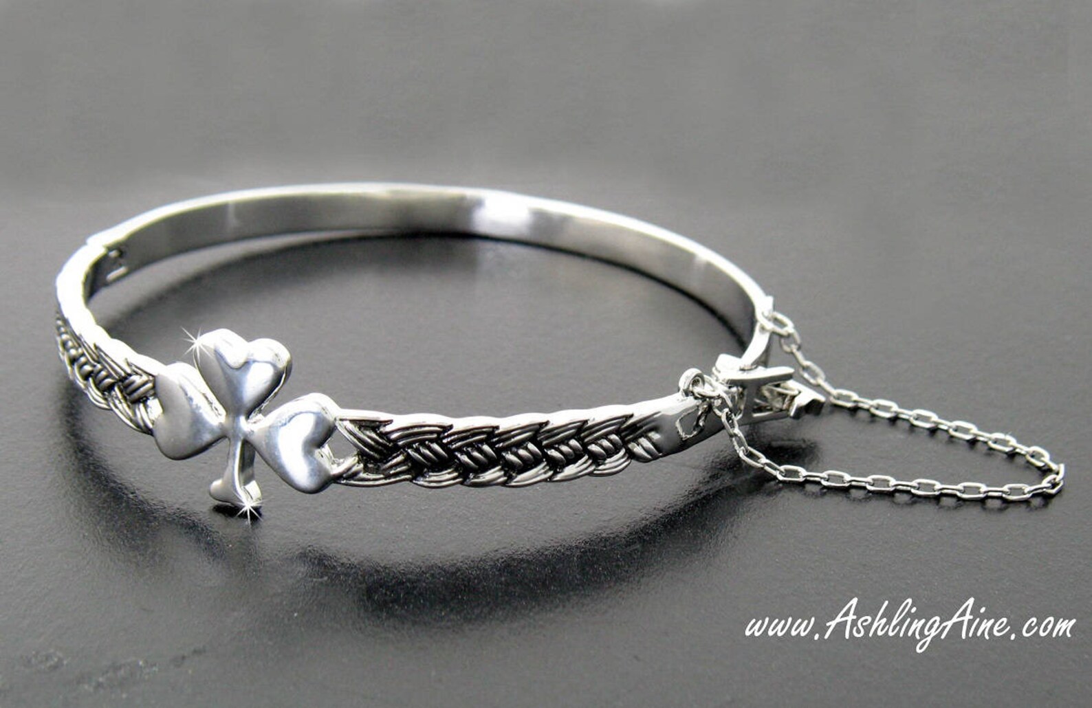 Shamrock Celtic Knot Bangle Bracelet, 7002, Irish Bangle, Celtic ...