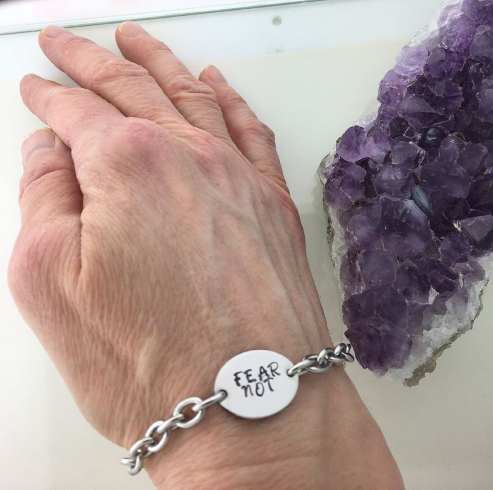 Encourage Me Hand Forged Charm Trinity Knot Bracelets and - Etsy