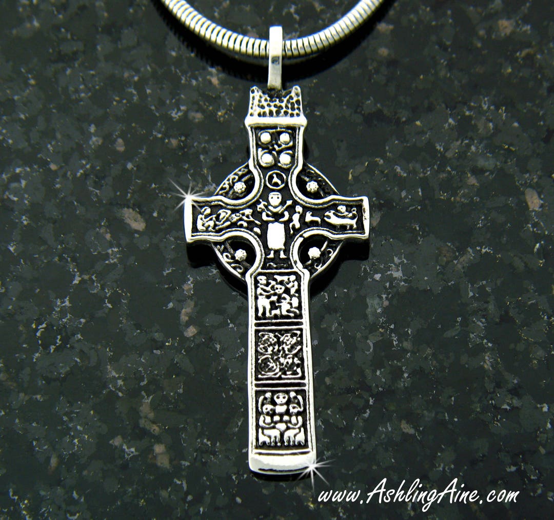 Durrow High Cross Necklace, S147, Celtic Cross, Irish Cross, Christian ...