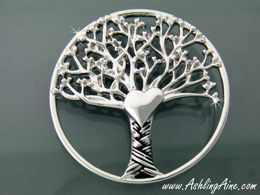 Round Tree of Love Brooch, (jpew7020)lead Free Pewter Child's Rendition ...