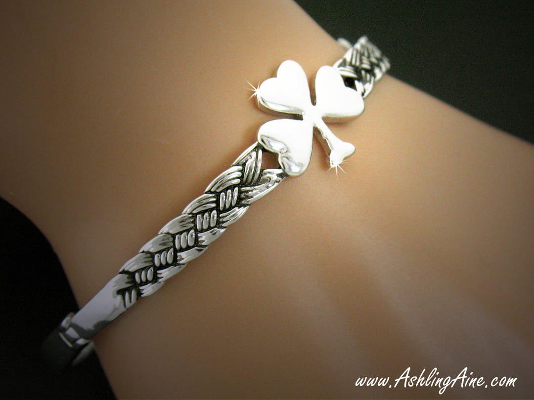 Shamrock Celtic Knot Bangle Bracelet, 7002, Irish Bangle, Celtic ...