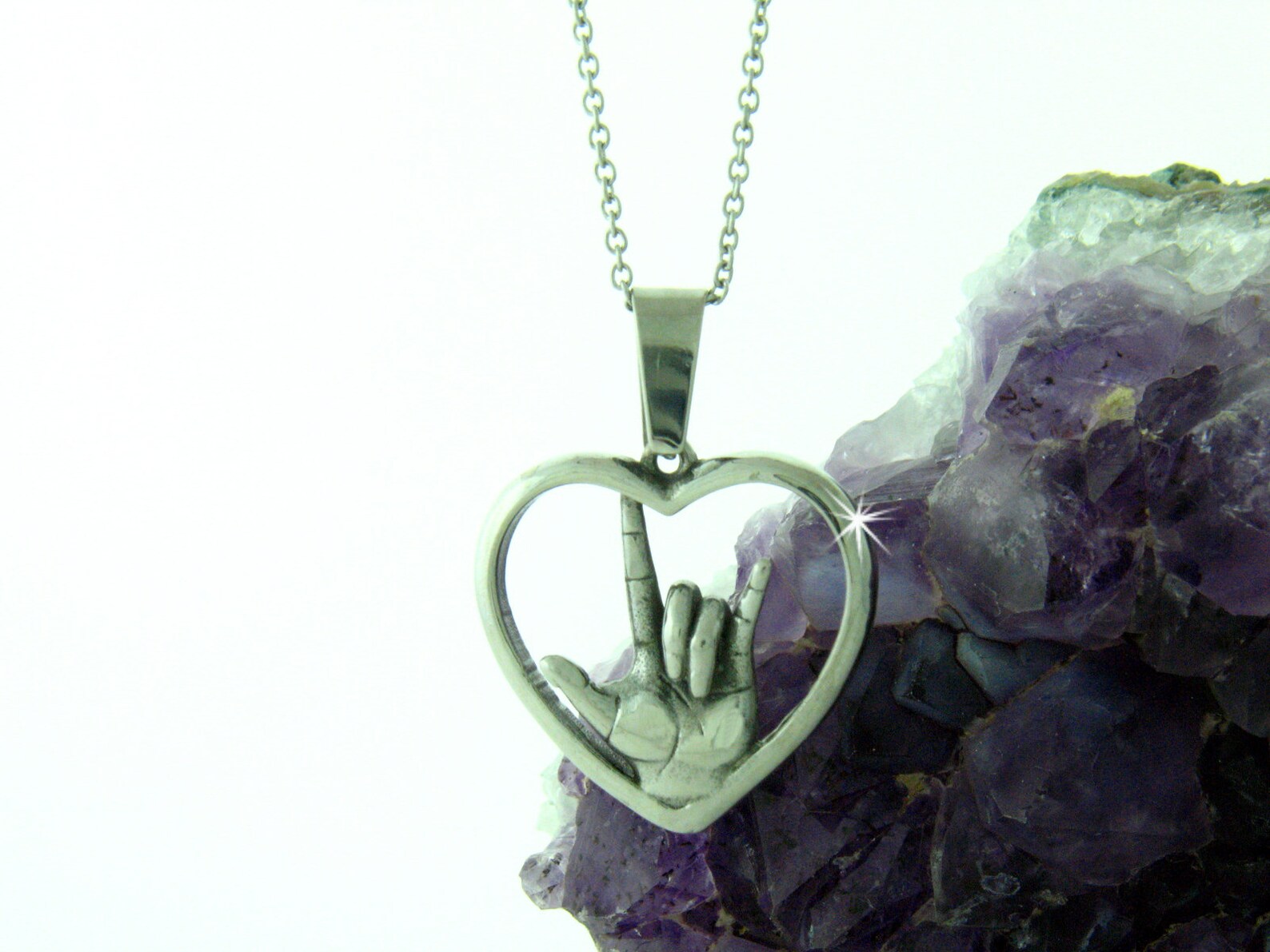 American Sign Language i Love You Heart | Etsy