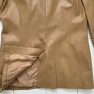 Hennes Tan Leather Blazer / Jacket SZ 8 - Etsy