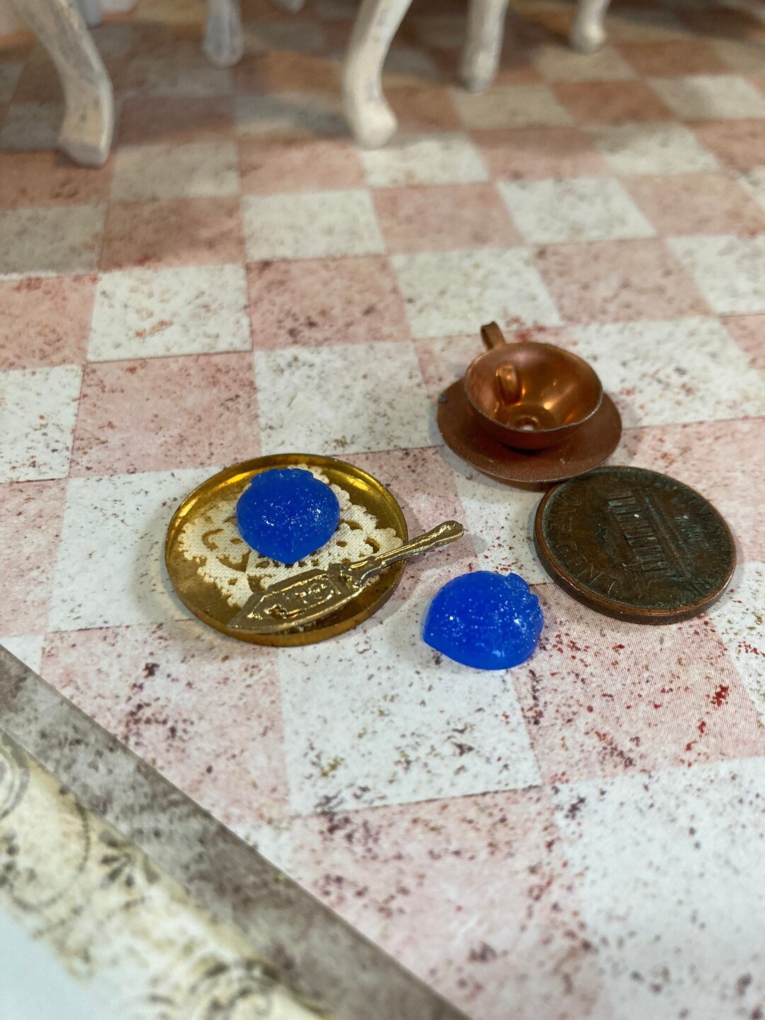 Miniature Doll House Dessert Jelly Jello Mold Gelatin Strawberry Blue ...