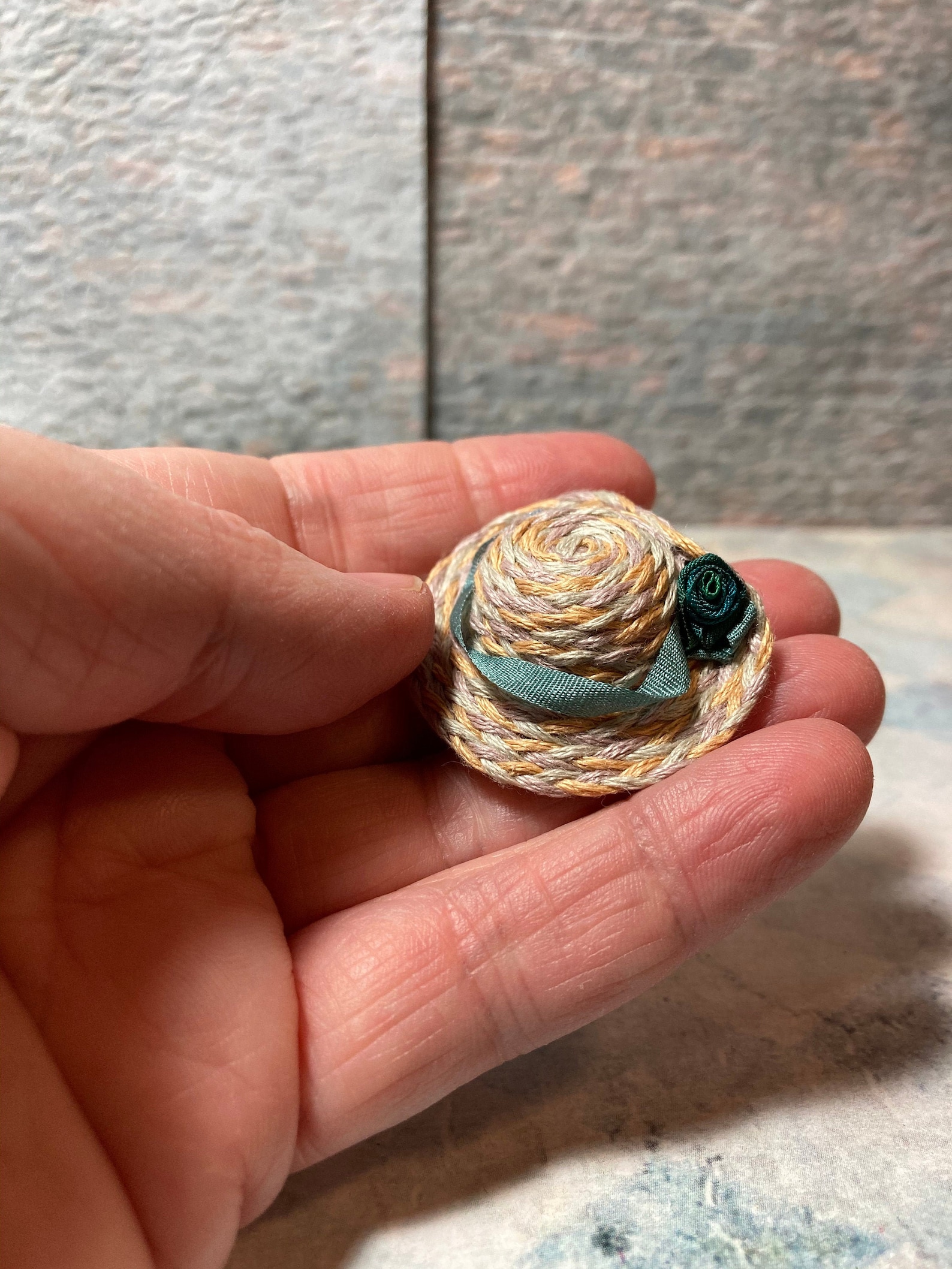 Doll House Miniature Hat Mini Tiny 1 Inch 12 Scale Lady Woman - Etsy