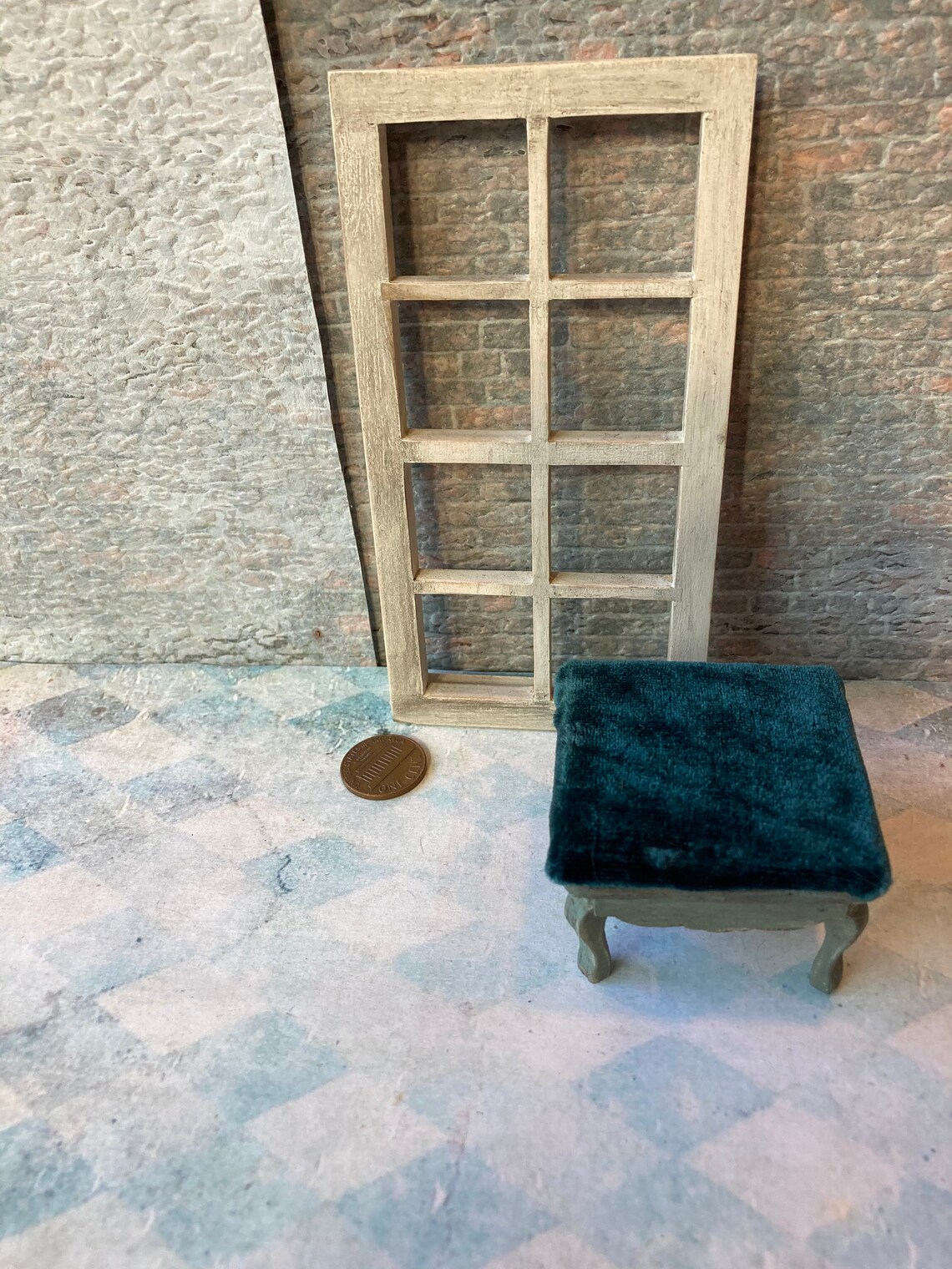 Miniature Doll House 1 Inch 12 Scale Window Frame Wood Interior Prop ...